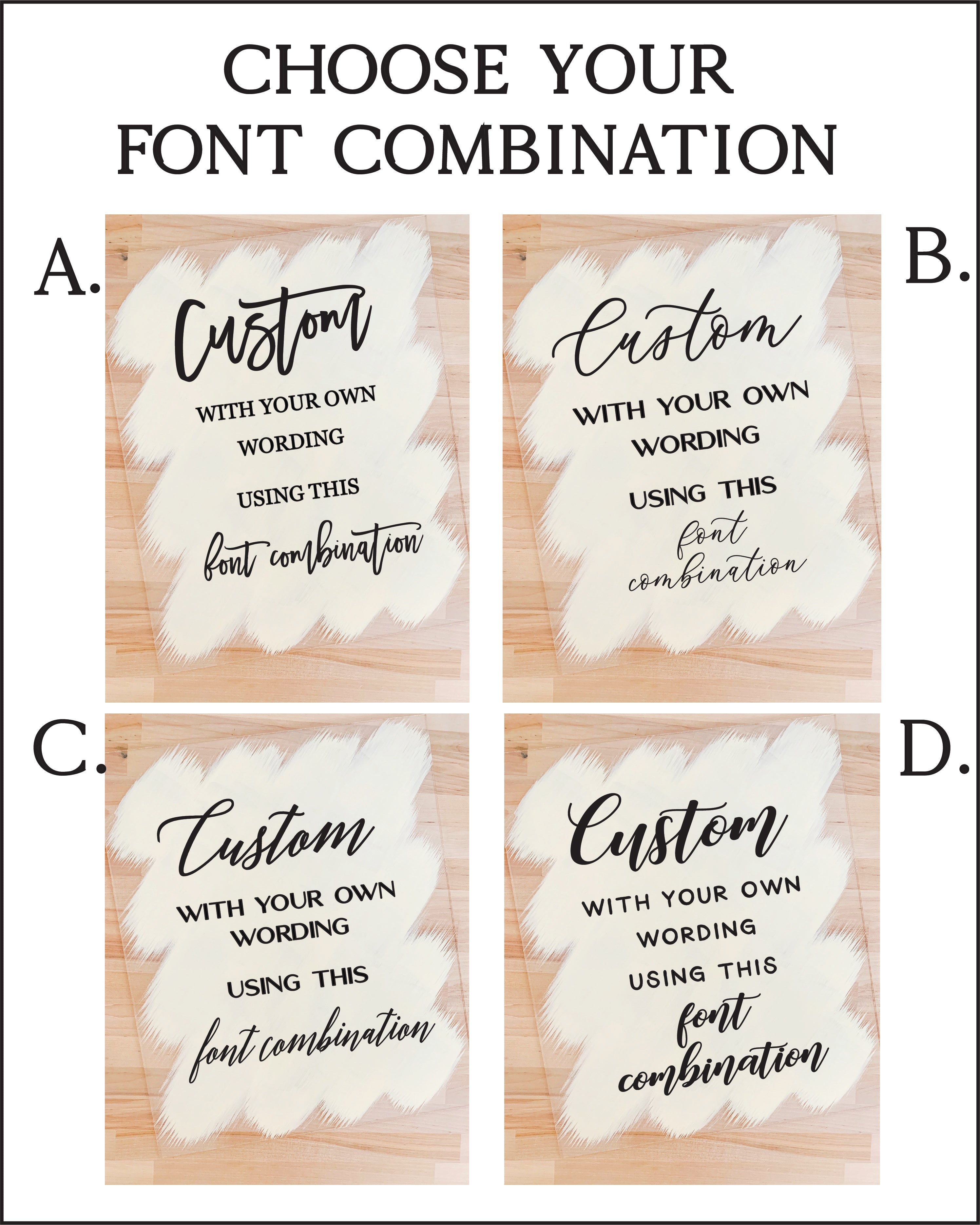 Custom Acrylic Sign - Customize with your own wording – Blush and Lumber