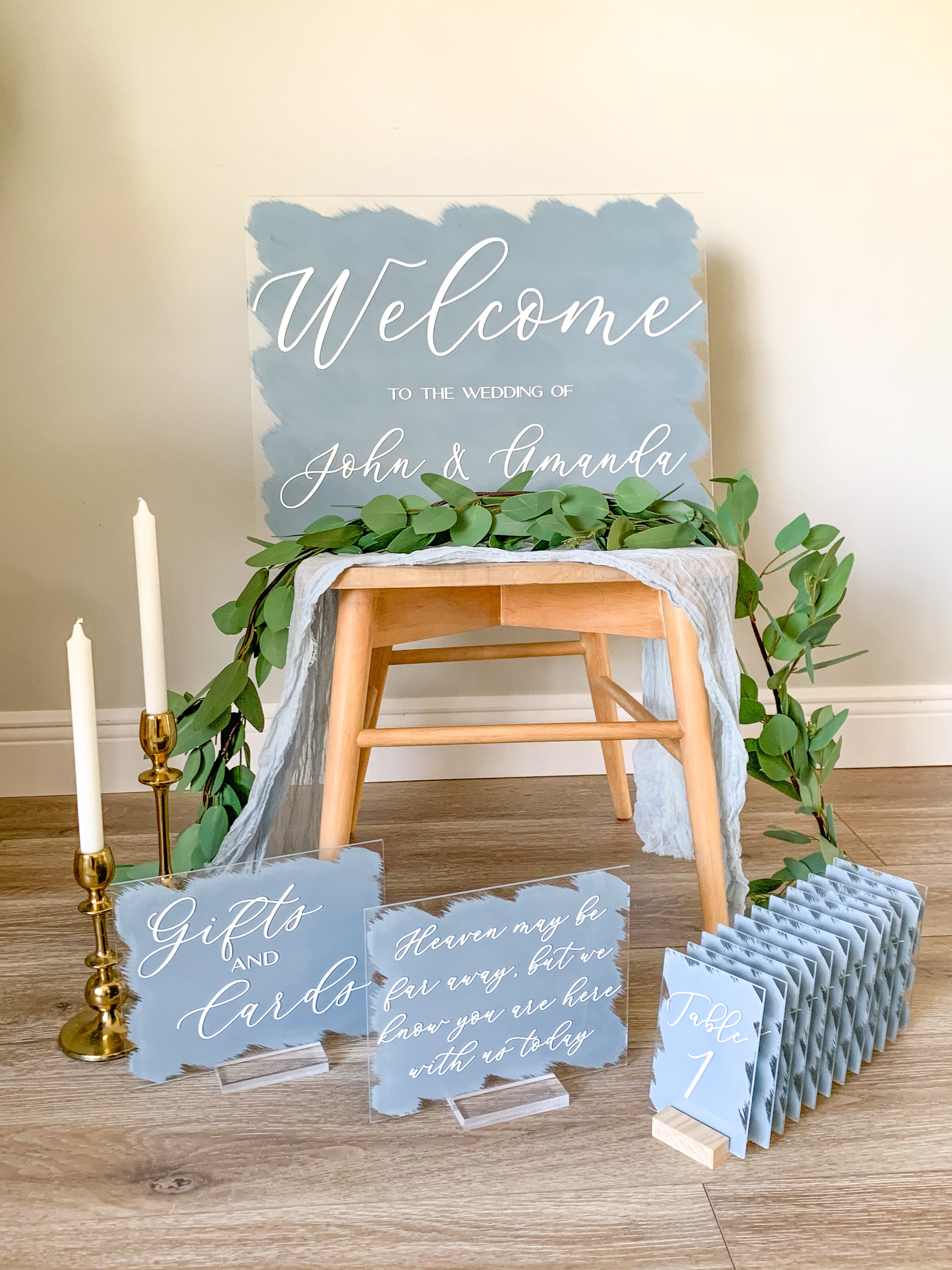 Acrylic Sign Packages – Blush and Lumber