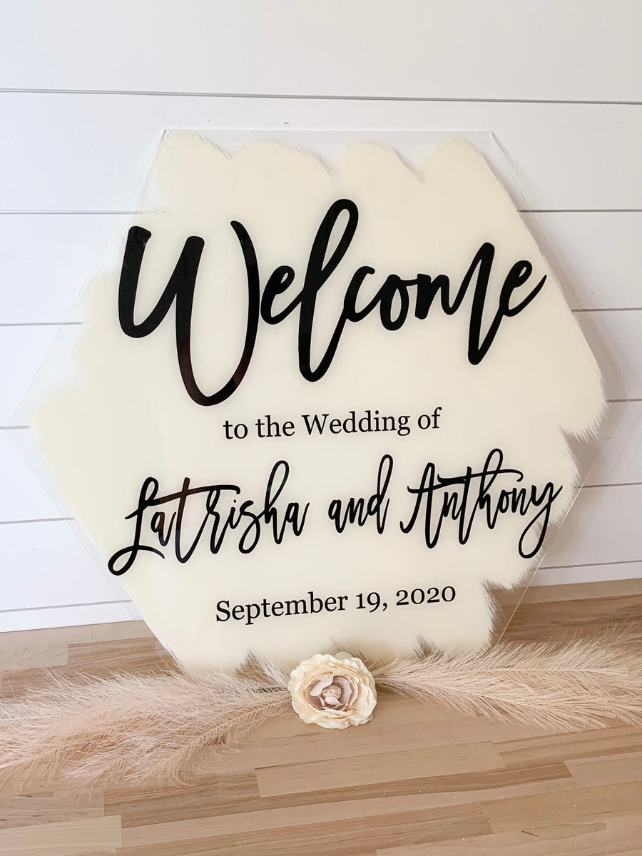 Hexagon Welcome Sign - WS14 – Blush and Lumber