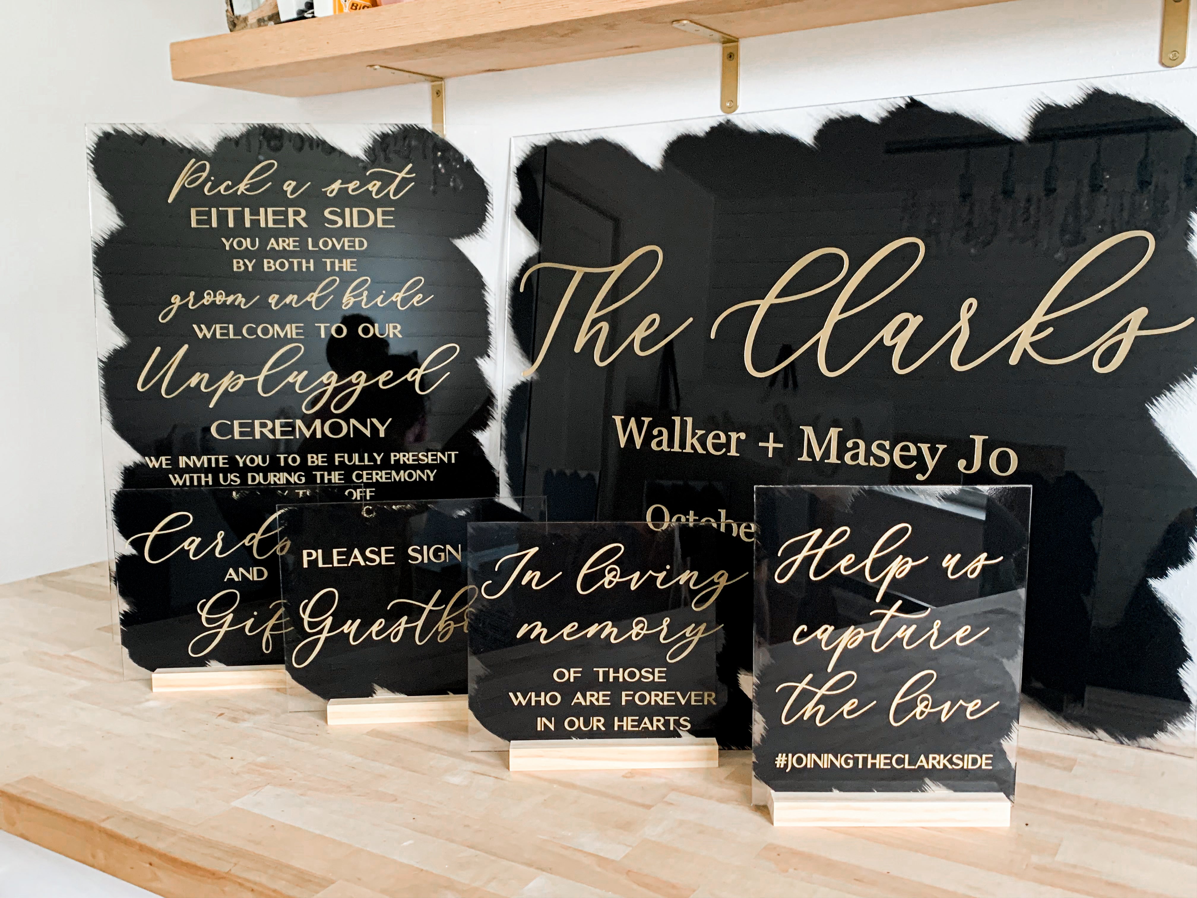 Acrylic Sign Packages – Blush and Lumber