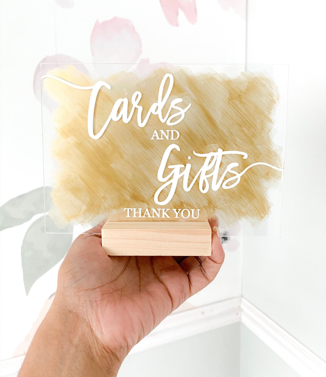 Cards & Gifts Freestanding sign - TS11 – Blush and Lumber