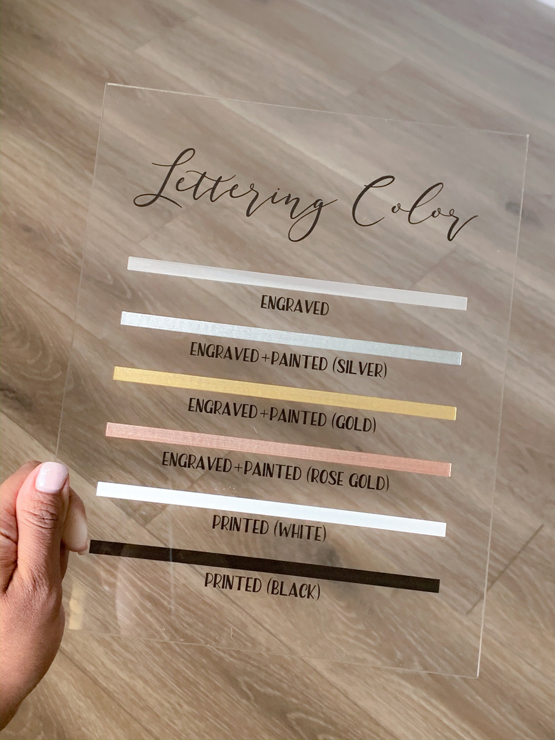 Acrylic Sign Packages – Blush and Lumber
