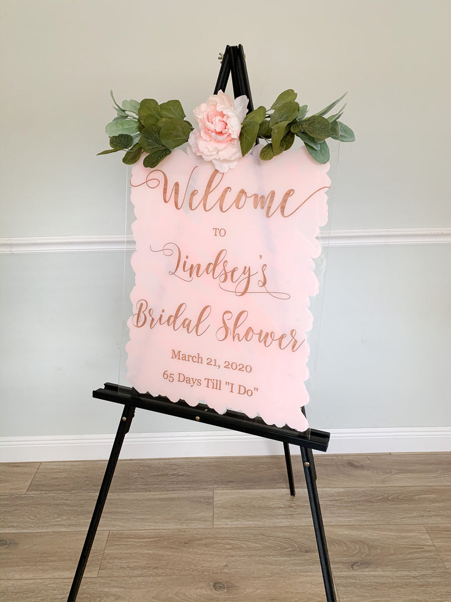Bridal Shower Acrylic Welcome Sign - WS38 – Blush and Lumber
