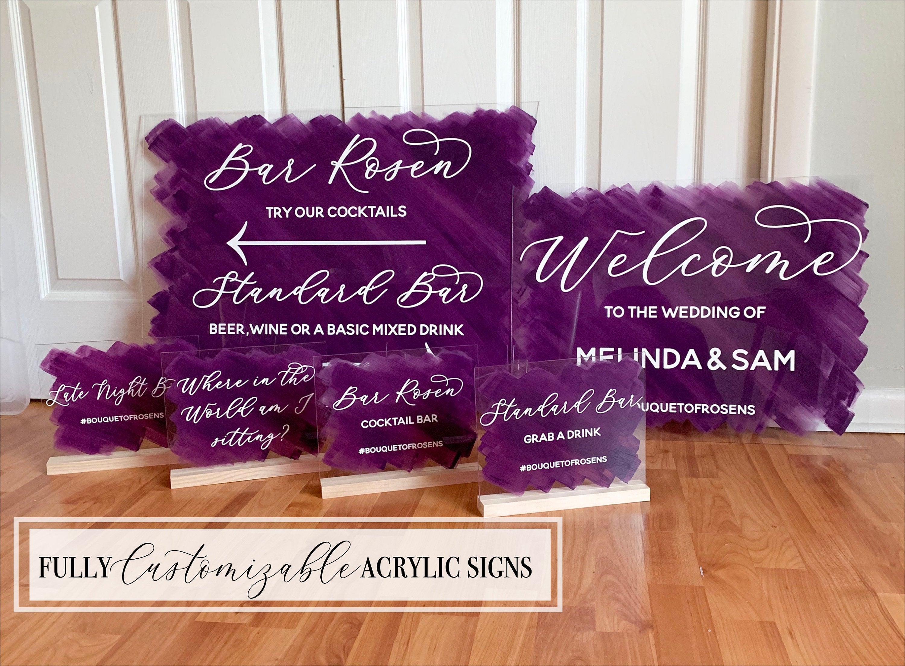 Acrylic Sign Packages – Blush and Lumber
