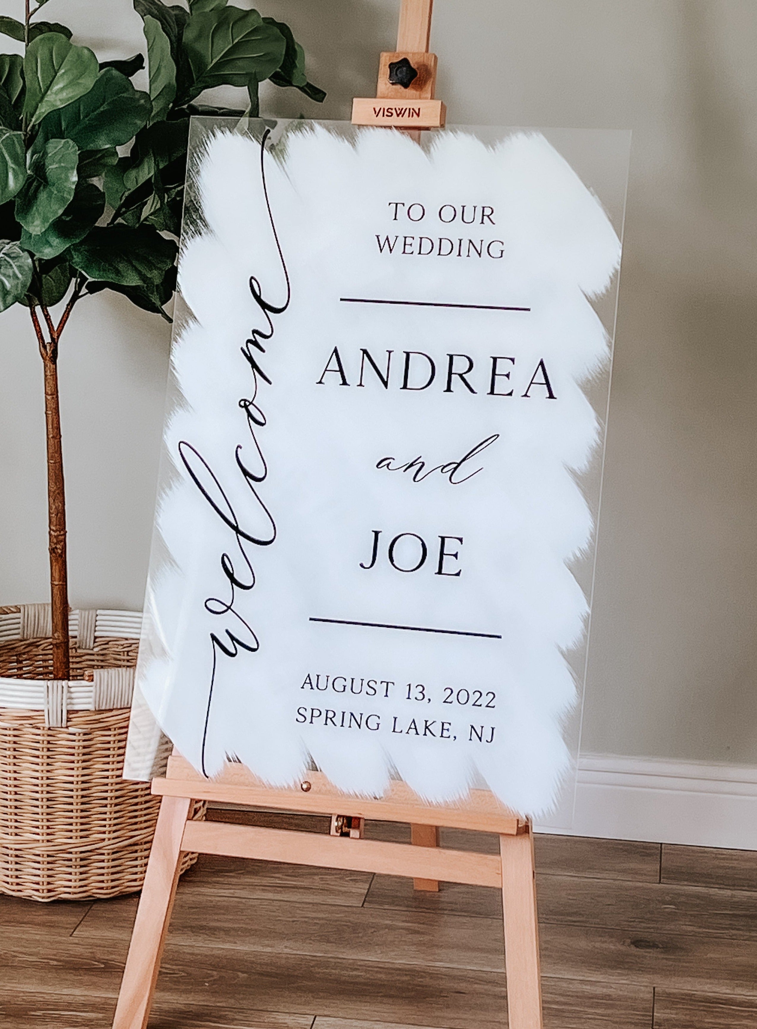Vertical Acrylic Welcome Sign -WS56 – Blush and Lumber