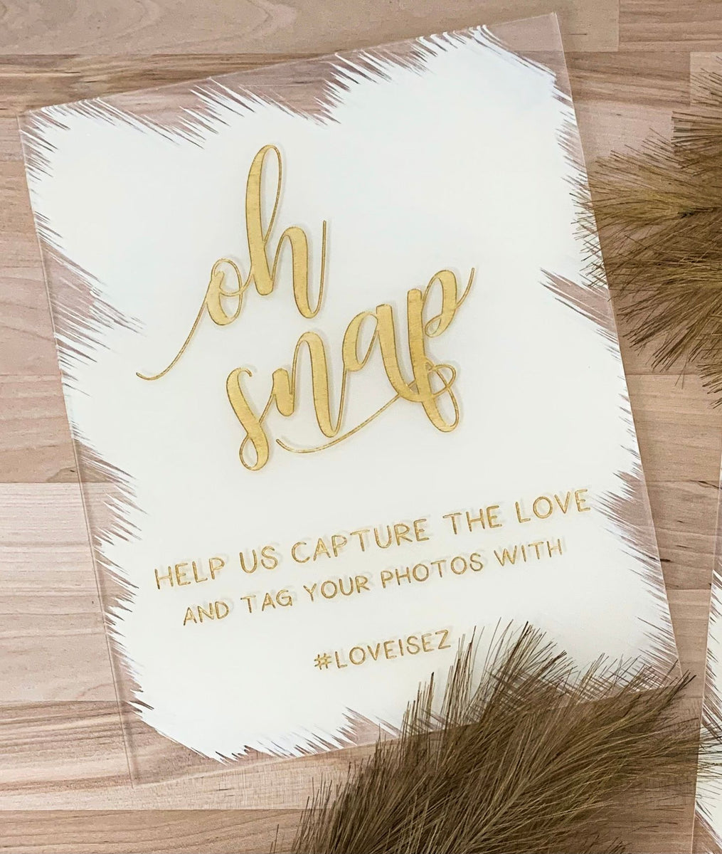 Oh Snap hashtag Sign – Blush and Lumber