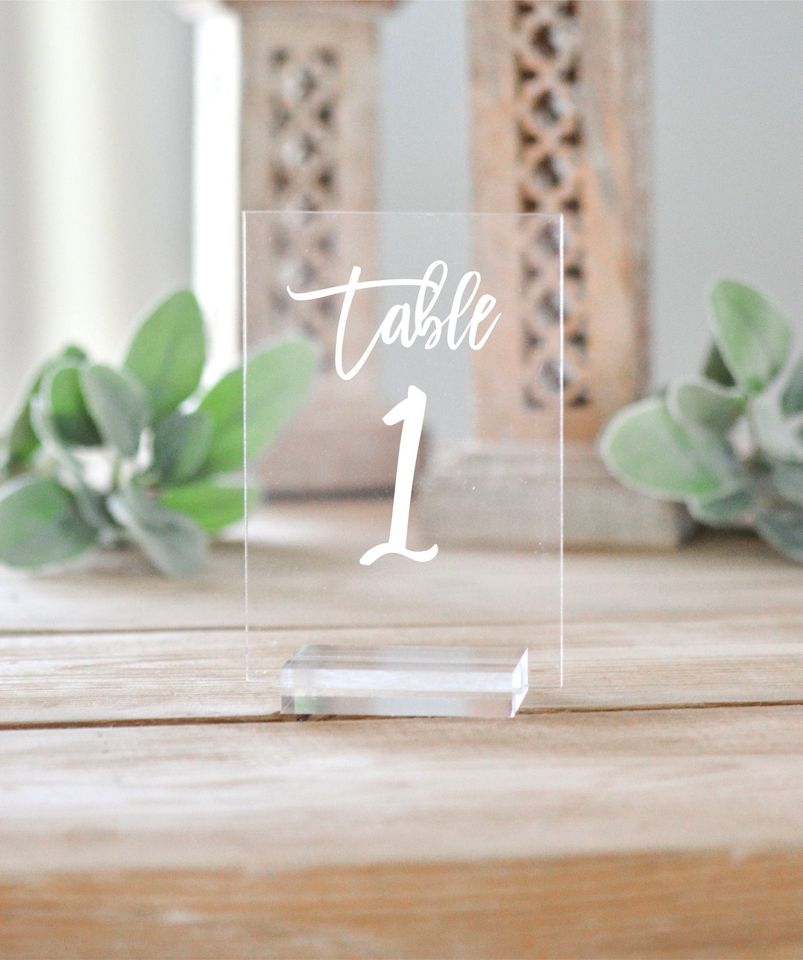 Modern 4x6 Acrylic Table Number - TN6 – Blush and Lumber