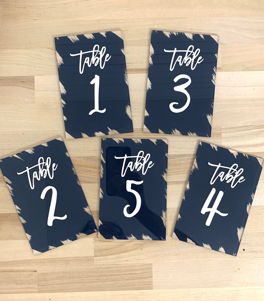 Modern 4x6 Acrylic Table Number - TN6 – Blush and Lumber